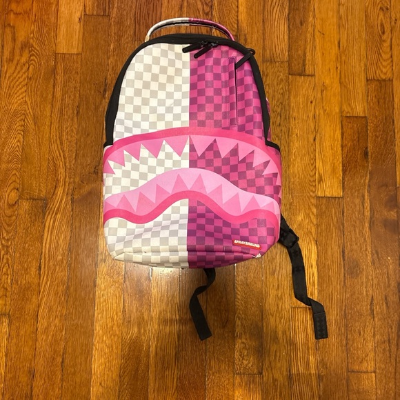 Sprayground | Bags | Sprayground Pink And Gray Checkered Kids Backpack ...